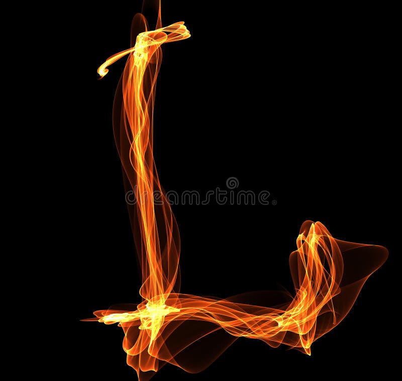 Letter in Fire Illustration Stock Vector - Illustration of flame, fiery ...