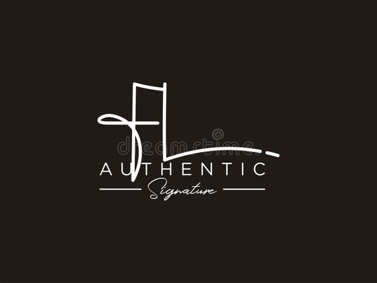 Letter FL Signature Logo Template Vector Stock Vector - Illustration of ...