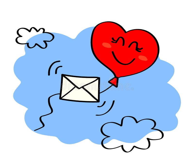 A Letter that Flies into the Mailbox on the Smartphone Stock ...