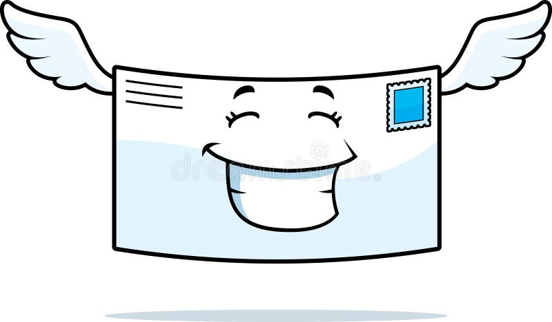 Letter Flying stock vector. Illustration of wings, happy - 11921051