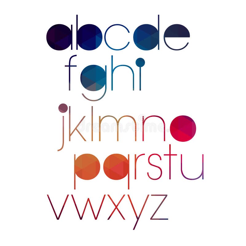 Letter Font Alphabet Text Design Stock Illustration - Illustration of ...