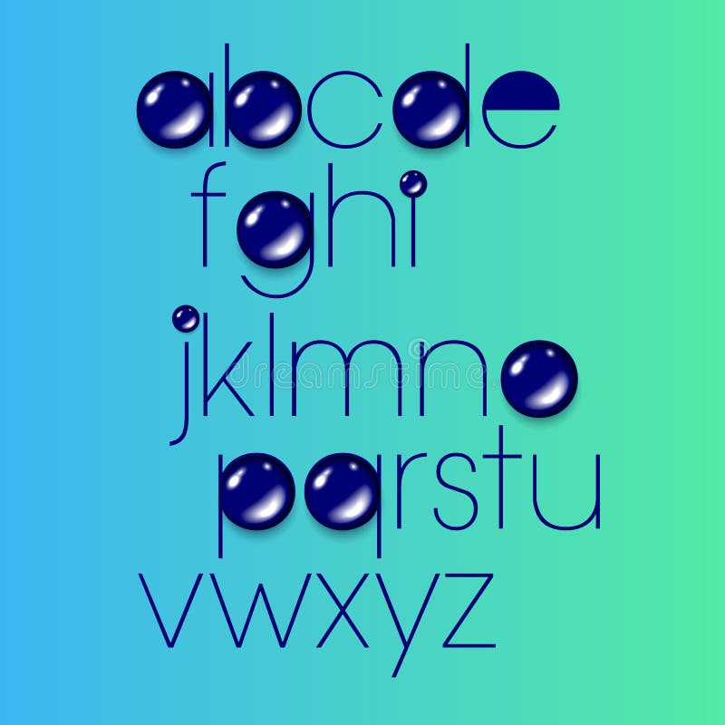 Letter Font Alphabet Text Design Stock Illustration - Illustration of ...