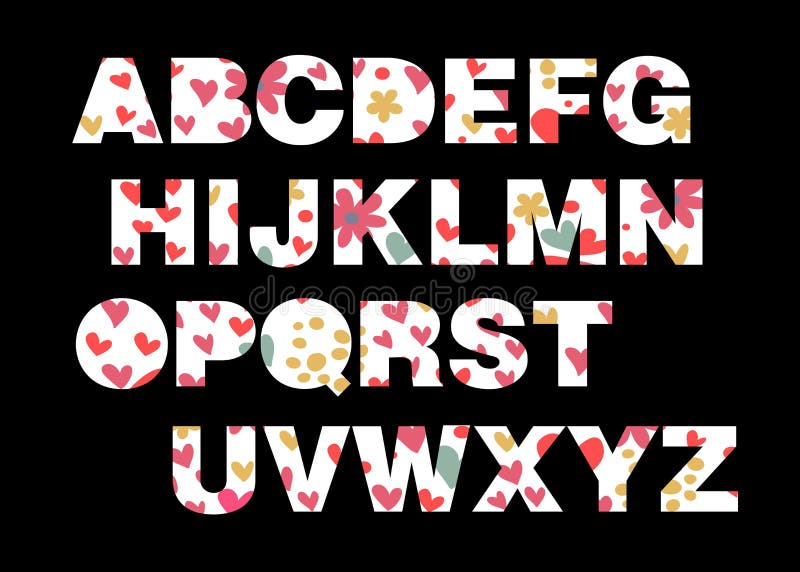 Letter Font Alphabet Text Design Stock Illustration - Illustration of ...