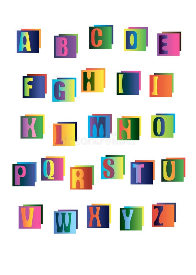 Letter Font Alphabet Vector Text Abc Stock Vector - Illustration of ...