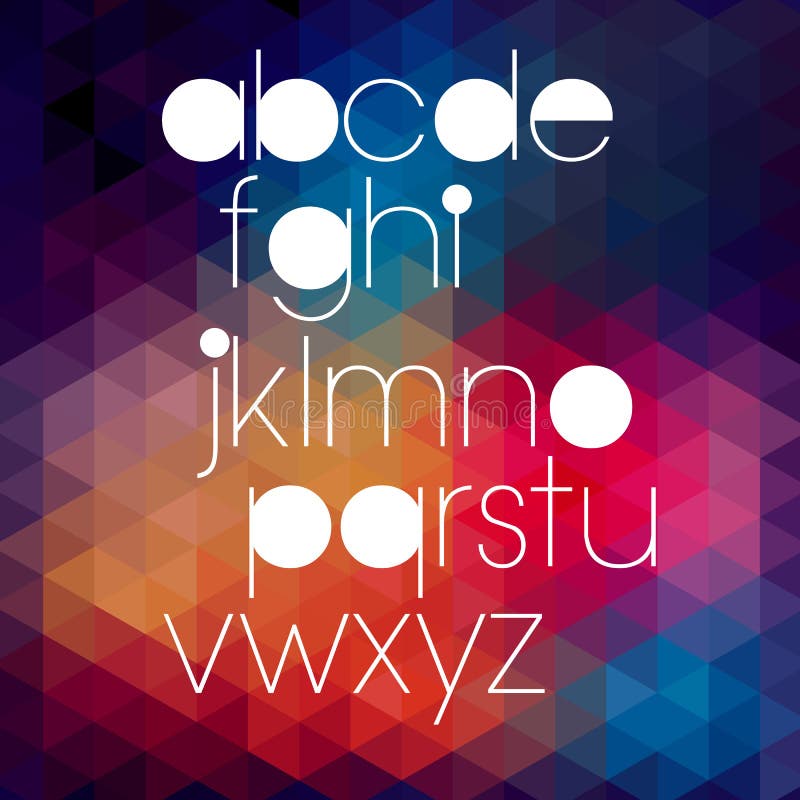 Letter Font Alphabet Vector Text Design Triangle Stock Vector ...