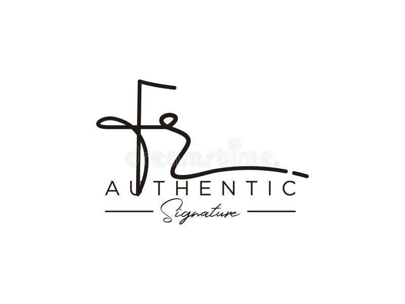 Letter FR Signature Logo Template Vector Stock Vector - Illustration of ...