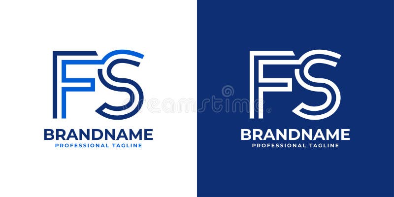 Letter FS Line Monogram Logo, Suitable for Any Business with FS or SF ...
