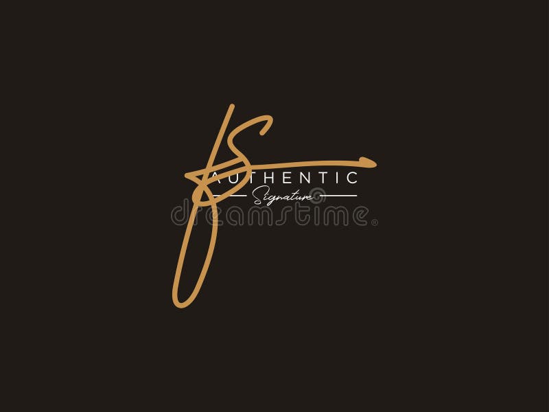 Letter FS Signature Logo Template Vector Stock Vector - Illustration of ...