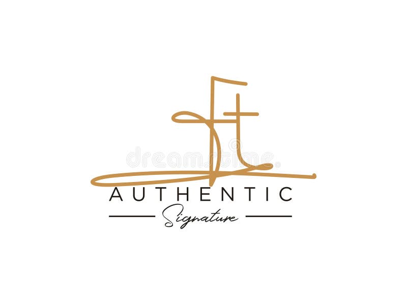 Letter FT Signature Logo Template Vector Stock Vector - Illustration of ...