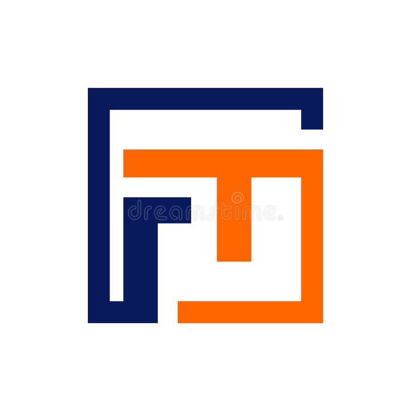 Letter FT Square Modern Simple Icon Creative Design Template Logo Stock ...