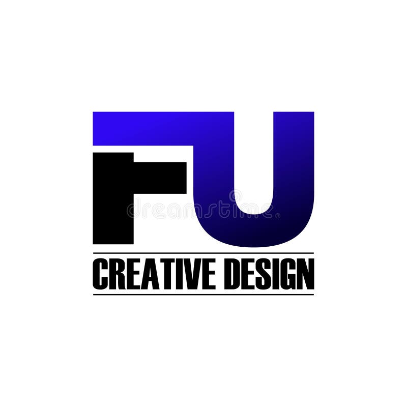 Letter FU Simple Logo Icon Design Vector. Stock Vector - Illustration ...