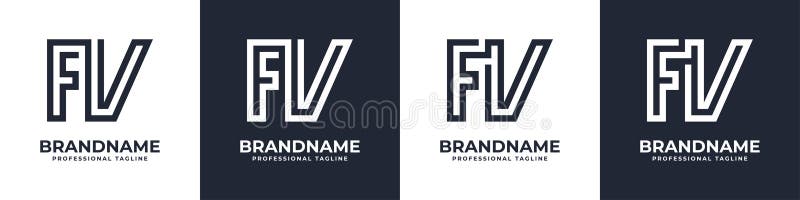 Letter FV or VF Global Technology Monogram Logo, Suitable for Any ...