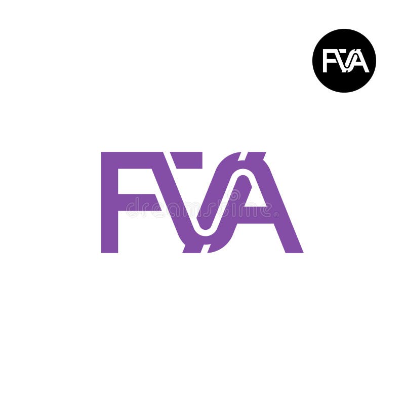 Letter FVA Monogram Logo Design Stock Illustration - Illustration of ...