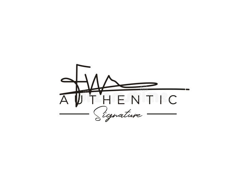 Letter Fw Logo Handwritten Signature Stock Illustrations – 45 Letter Fw ...