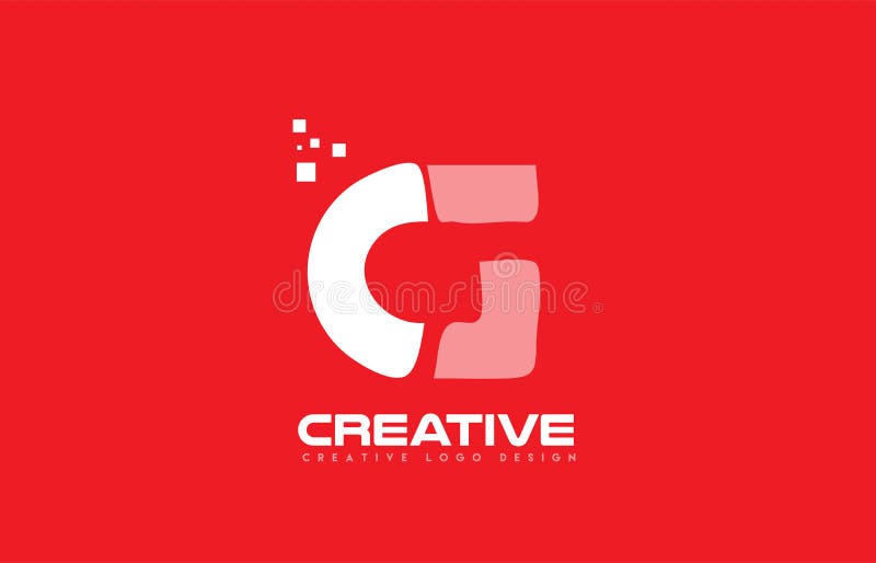 Alphabet Letter G Red Technology White Logo Company Design Icon Stock ...