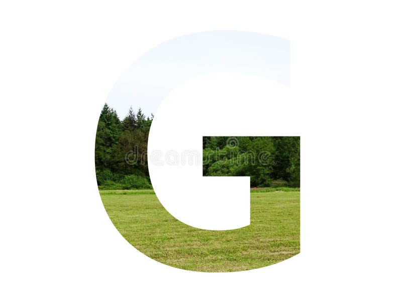 Letter G of the Alphabet Made with Landscape with Grass, Forest and a ...