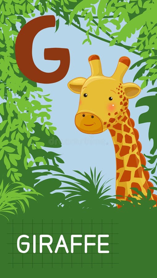 Letter G, animal ABC stock vector. Illustration of education - 32490139