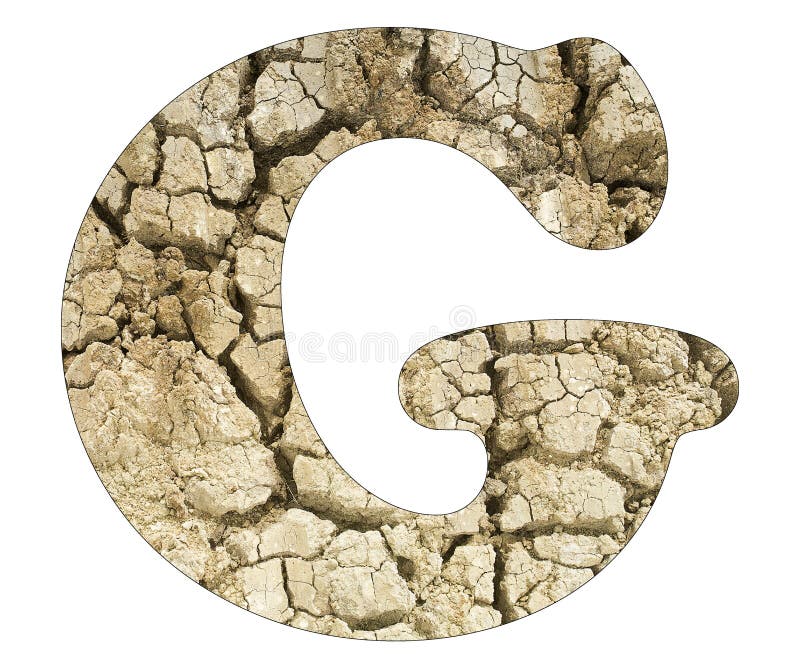 Letter G - Aridity Land the Ground Cracks Stock Image - Image of ...