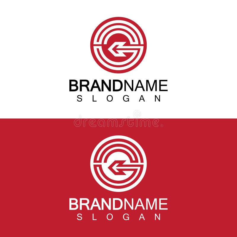 Letter G Arrow Logo Vector Template Stock Vector - Illustration of ...