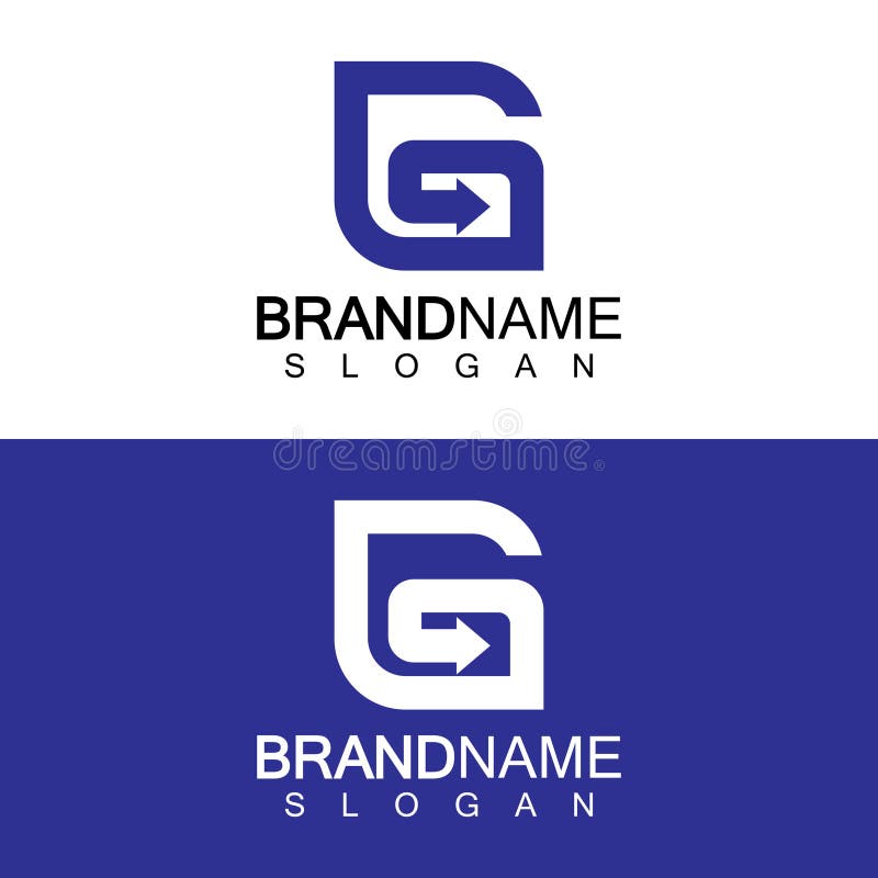 Letter G Arrow Logo Vector Template Stock Vector - Illustration of ...