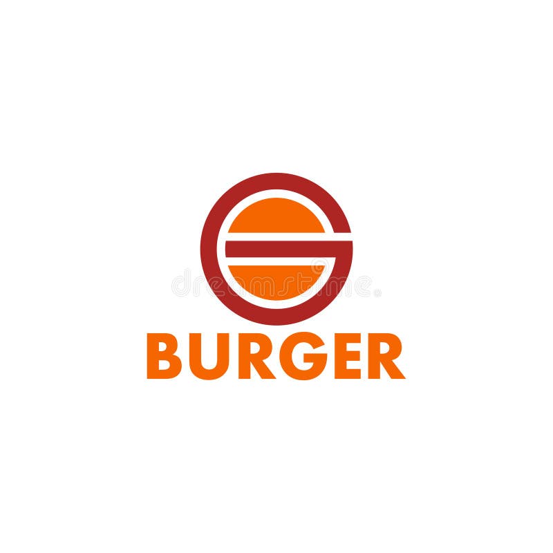 Letter G Burger Shape Simple Geometric Logo Vector Stock Vector ...