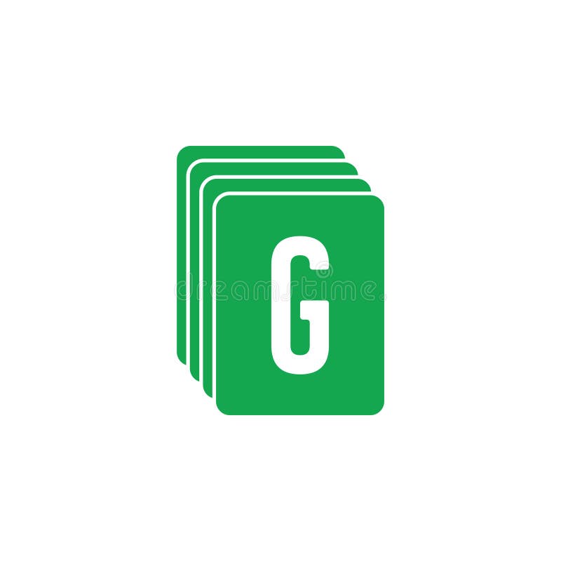 Letter G Card Symbol Logo Vector Stock Vector - Illustration of ...