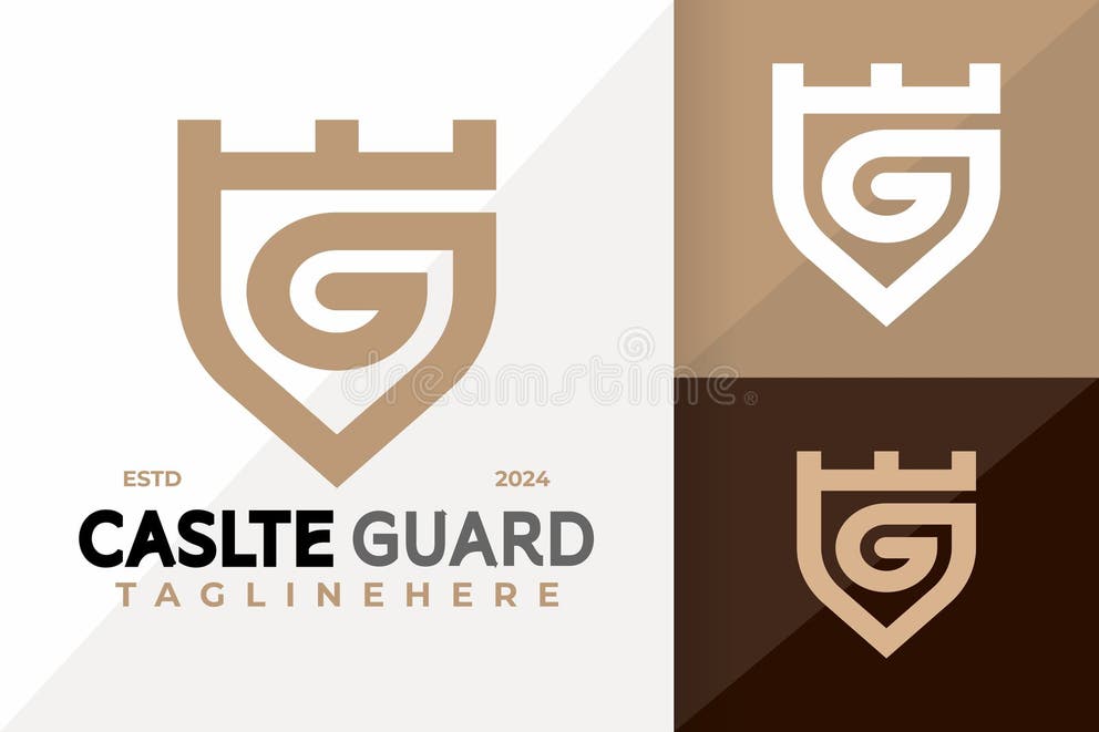 Letter G Castle Guard Logo Icon Vector Design Stock Vector ...