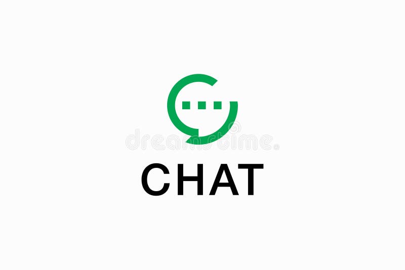 Modern Chat Logo Design for Communication Platforms Stock Vector ...
