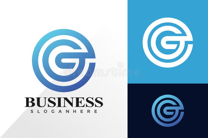 Letter G Circle Monogram Logo and Icon Design Vector Concept for ...