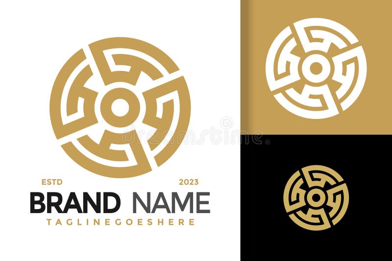 Letter G Circular Logo Vector Icon Illustration Stock Vector ...