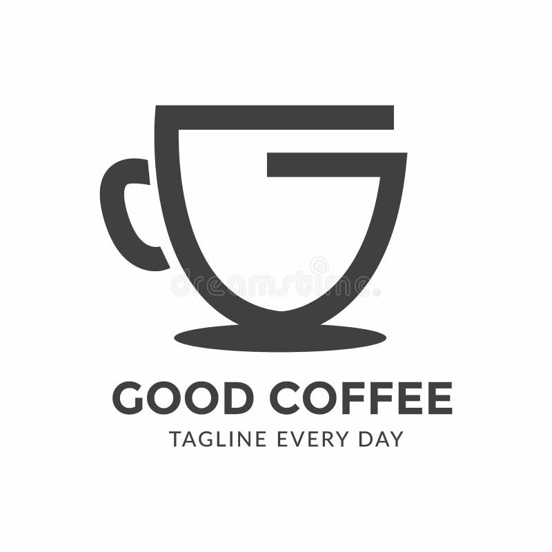 Letter G Coffee Cup Logo Design Stock Illustration - Illustration of ...