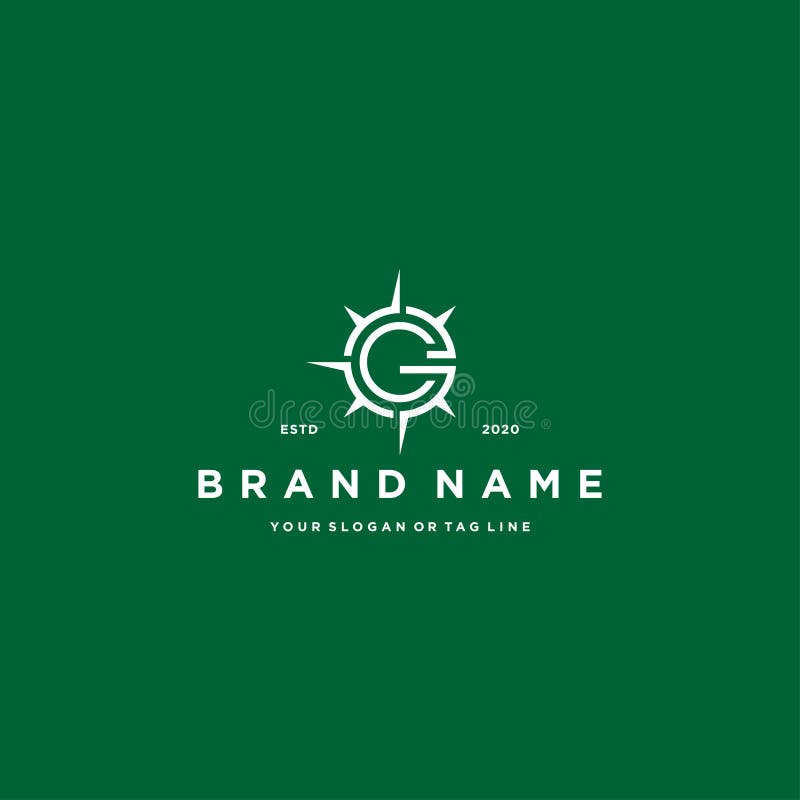 Letter G Compass Logo Design Vector Stock Vector - Illustration of ...