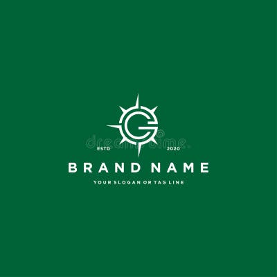 Letter G Compass Logo Design Vector Stock Vector - Illustration of ...