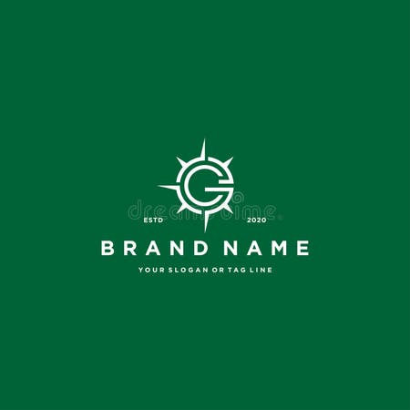 Letter G Compass Logo Design Vector Stock Vector - Illustration of ...