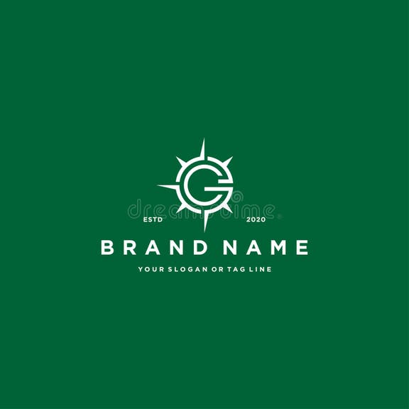 Letter G Compass Logo Design Vector Stock Vector - Illustration of ...