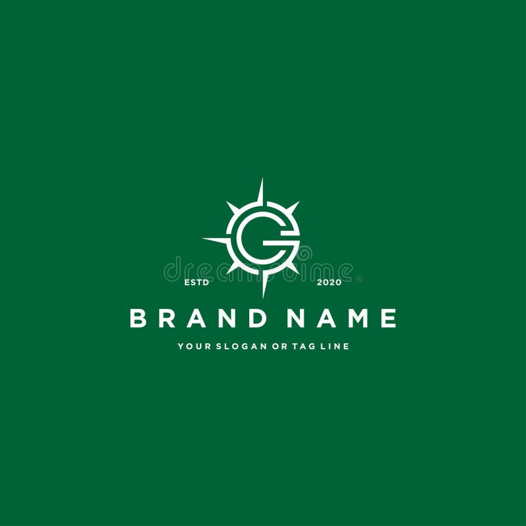 Letter G Compass Logo Design Vector Stock Vector - Illustration of ...