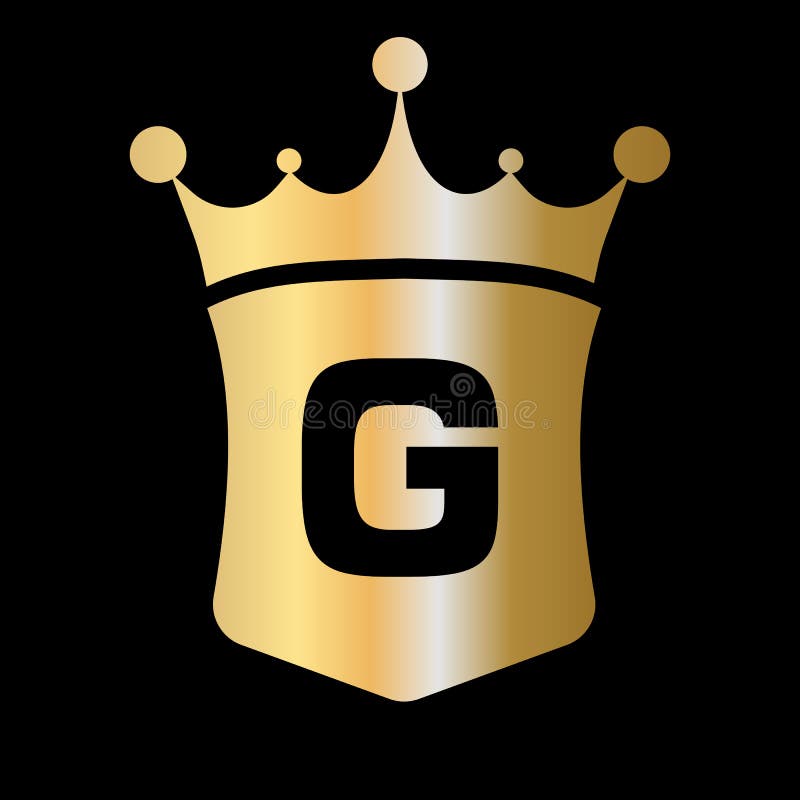 Letter G Crown and Shield Logo Vector Template with Luxury Concept ...