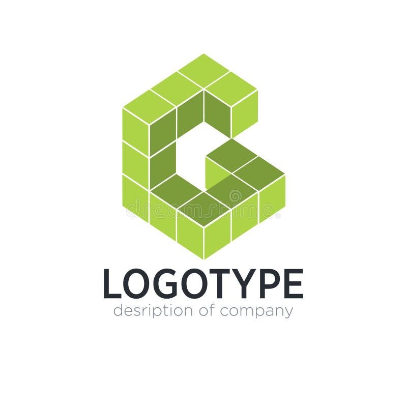 Letter G Cube Figure Logo Icon Design Template Elements Stock ...