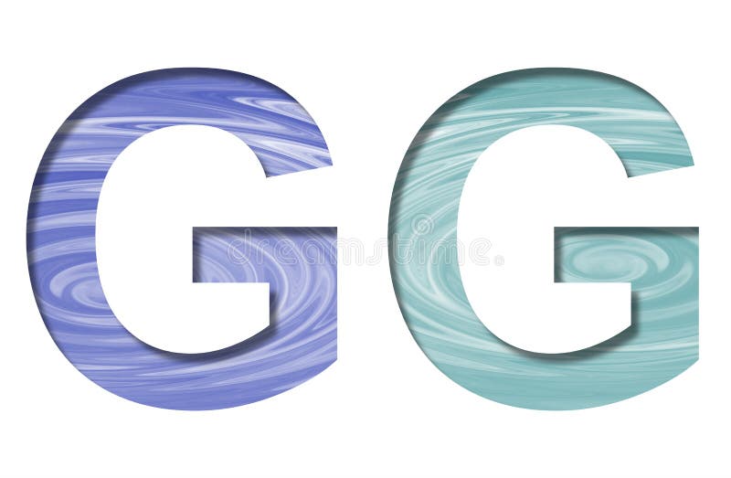 Letter G Cut Out Of White Paper On The Background Of Beautiful Circles