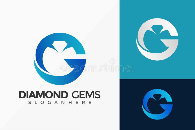 Letter G Diamond Gemstone Logo Design Minimalist Logos Designs Vector ...