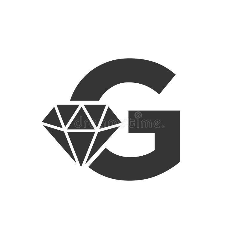 Letter G Diamond Logo Design. Jewelry Logo with Diamond Icon Vector ...