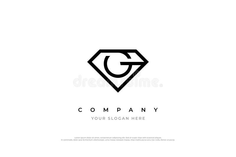 Letter G Diamond Logo Design Stock Vector - Illustration of emblem ...