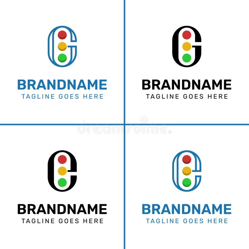Letter G and E Traffic Light Logo Set, for in Technology, Navigation ...