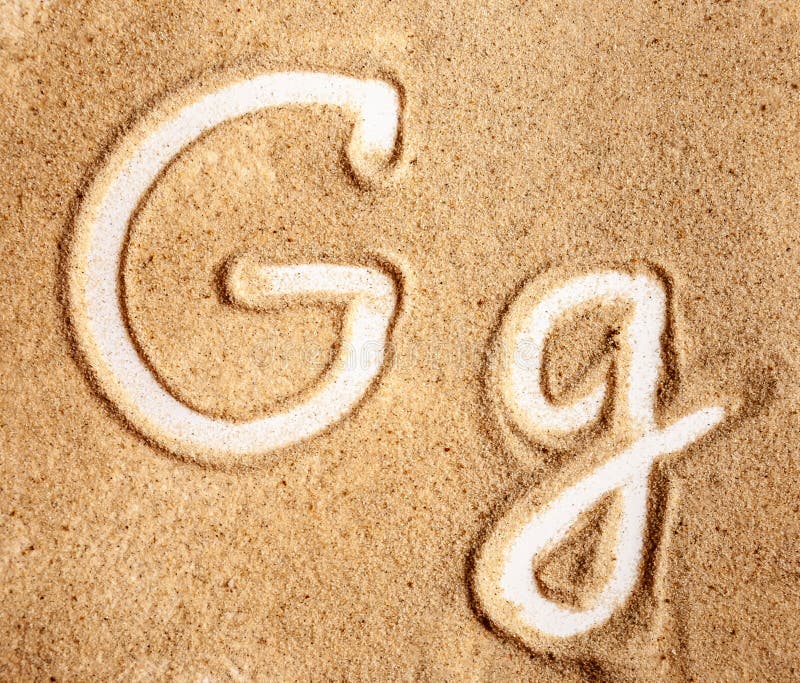 Letter T. English Handwritten Alphabet in the Sand Stock Image - Image ...