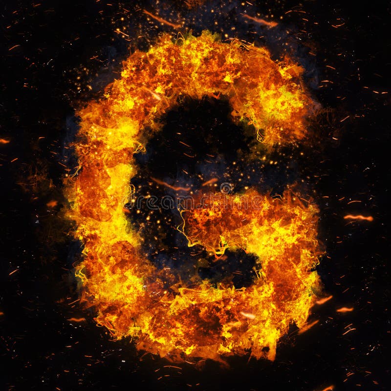 Letter G Flame Explosion Shape with Embers and Sparks Stock ...