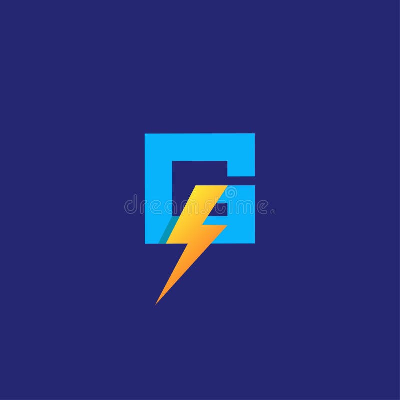 Letter G Flash Electrical Logo Design Vector Stock Vector ...