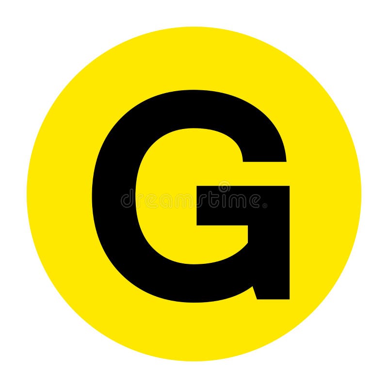Letter G Floor Marker Symbol, Vector Illustration, Isolate on White ...