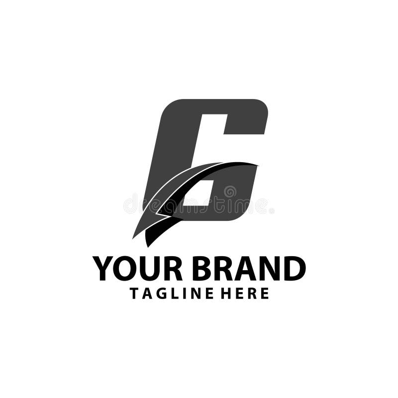 Letter G Font Monogram Arrow Shadow Logo Design Vector Stock Vector ...