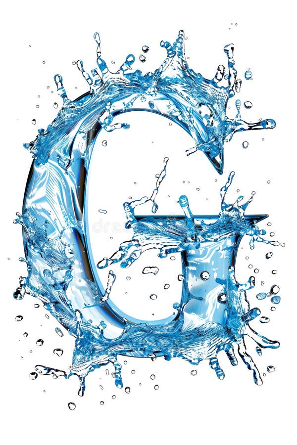 The Letter G Formed by Water Stock Photo - Illustration of innovative ...