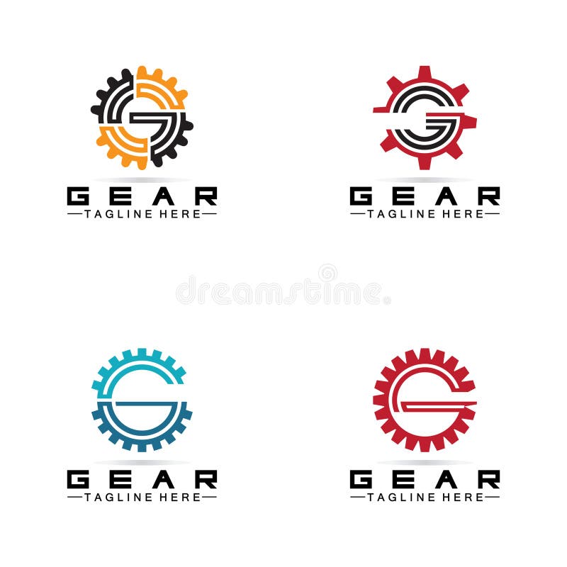 Letter G Gear Engineer Logo Design Template Stock Vector - Illustration ...